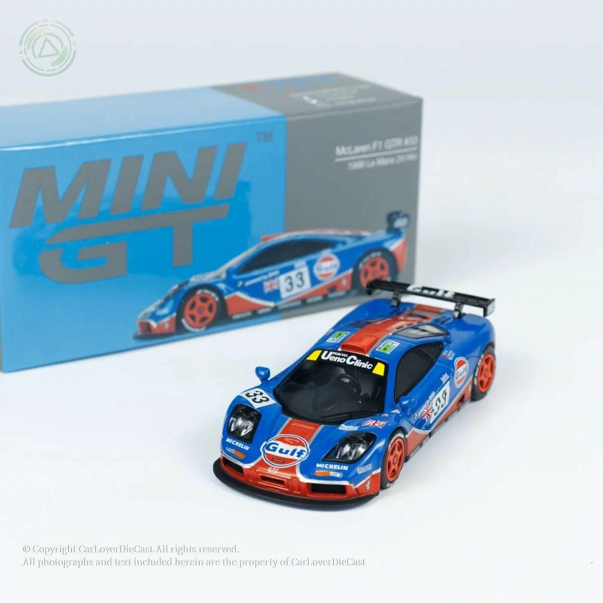 McLaren Gulf Oil Gulf F1 GTR Ле-Ман в масштабе 64 № 723 Красный и синий