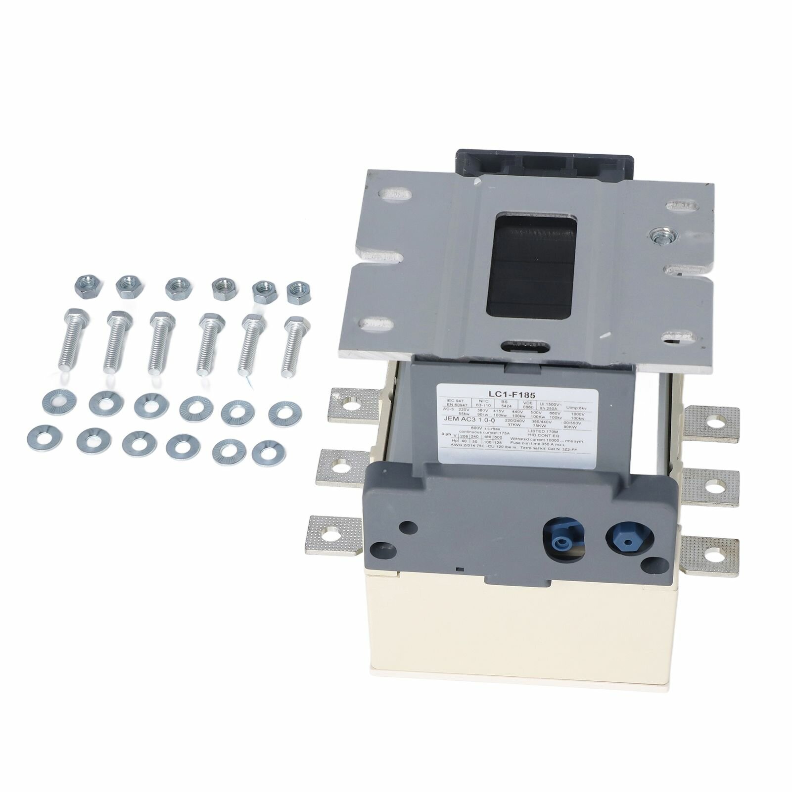 Контактор AC 185A, серебряные контакты, огнестойкий корпус, 220V