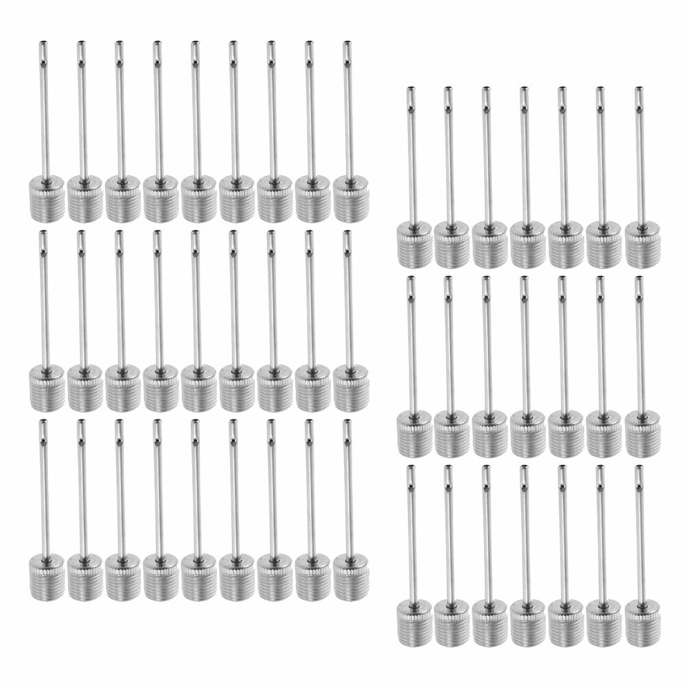 Иглы для насоса из нержавеющей стали для надувания мячей, 100 штук, серебристые