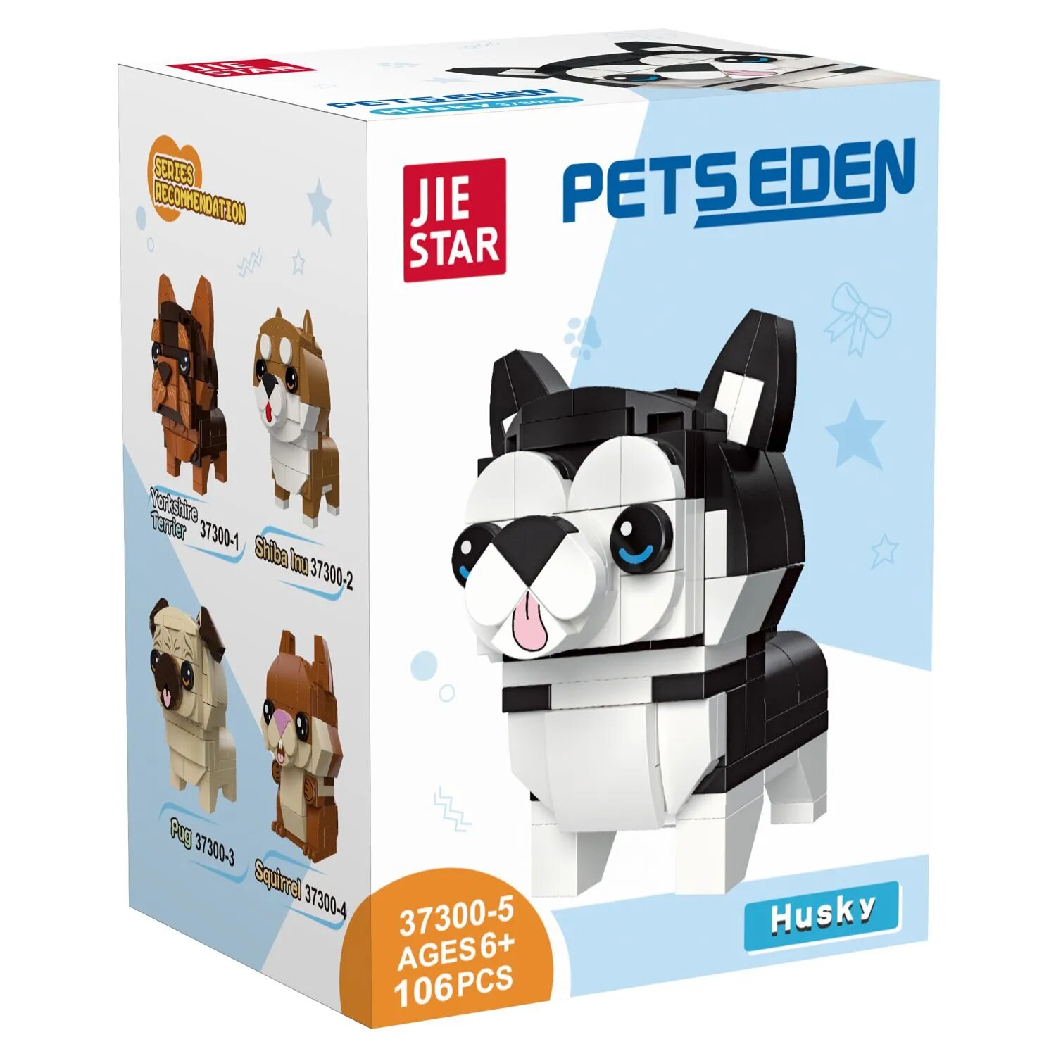 Конструктор JIE STAR Pets Eden: Хаски, 106 дет. (37300-5)
