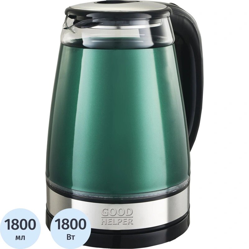 Чайник GOODHELPER KPG-1811 Green, электрический