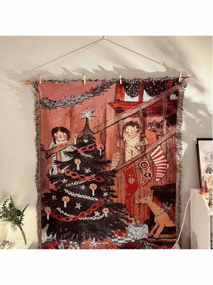 Плед семейный, гипоаллергенный, всесезонный, 130x160см, 60%/40%, полиэстер/хлопок