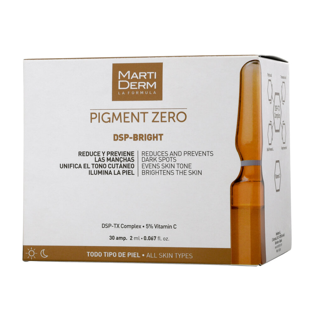 Martiderm pigment zero ампулы dsp-брайт против пигментных пятен 2 мл 30 шт.