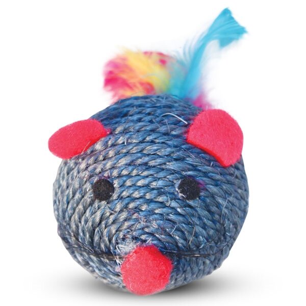 Triol игрушка для кошек из сизаля "Мышонок", 65 мм