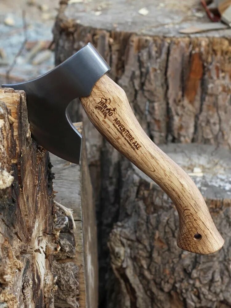 Кованый походный топор, домашний столярный топор для раскалывания дров