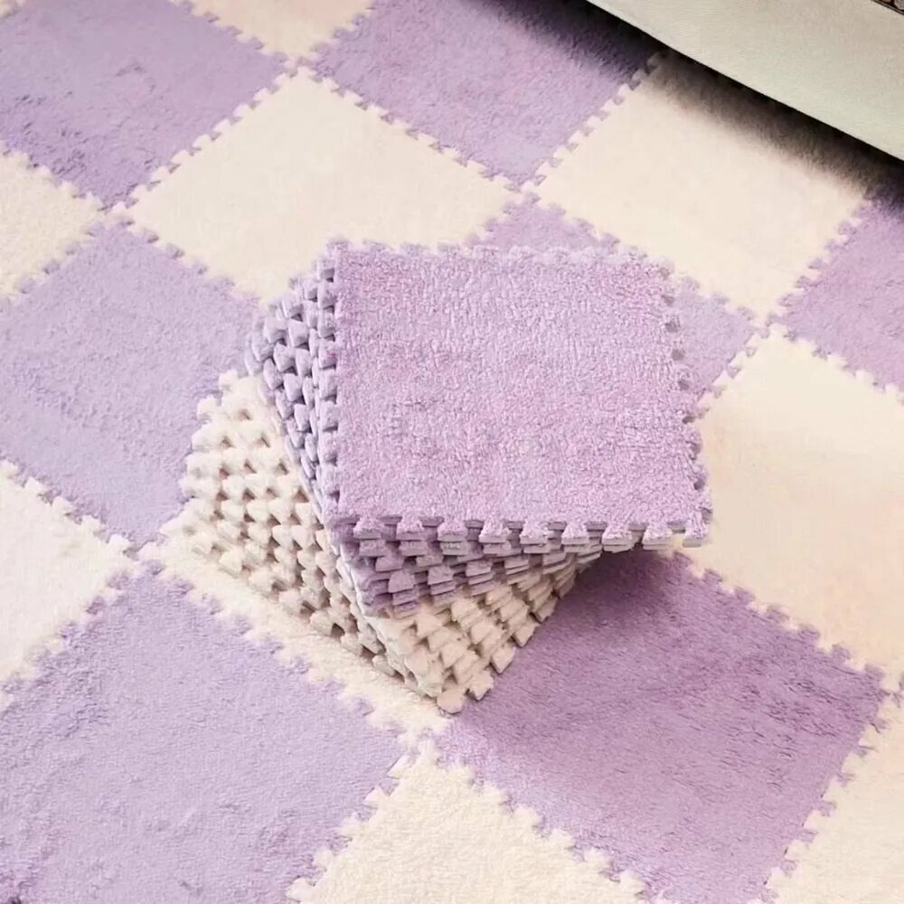 Коврик для детской 0.3x0.3 м Пенополиэтилен, Лавсан светло-розовый, лиловый