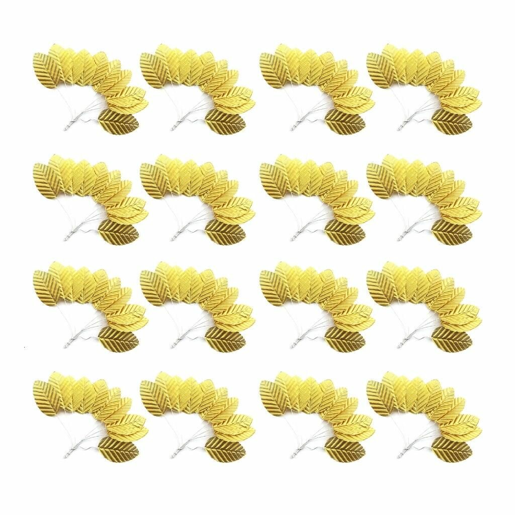 Имитация украшения из листьев -упаковка из 200 золотых листьев