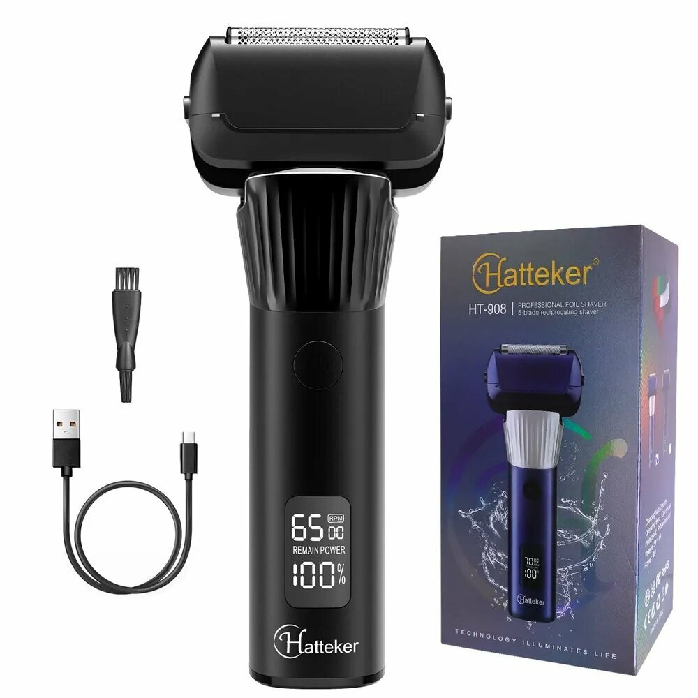 HATTEKER Электробритва HT-908, черный