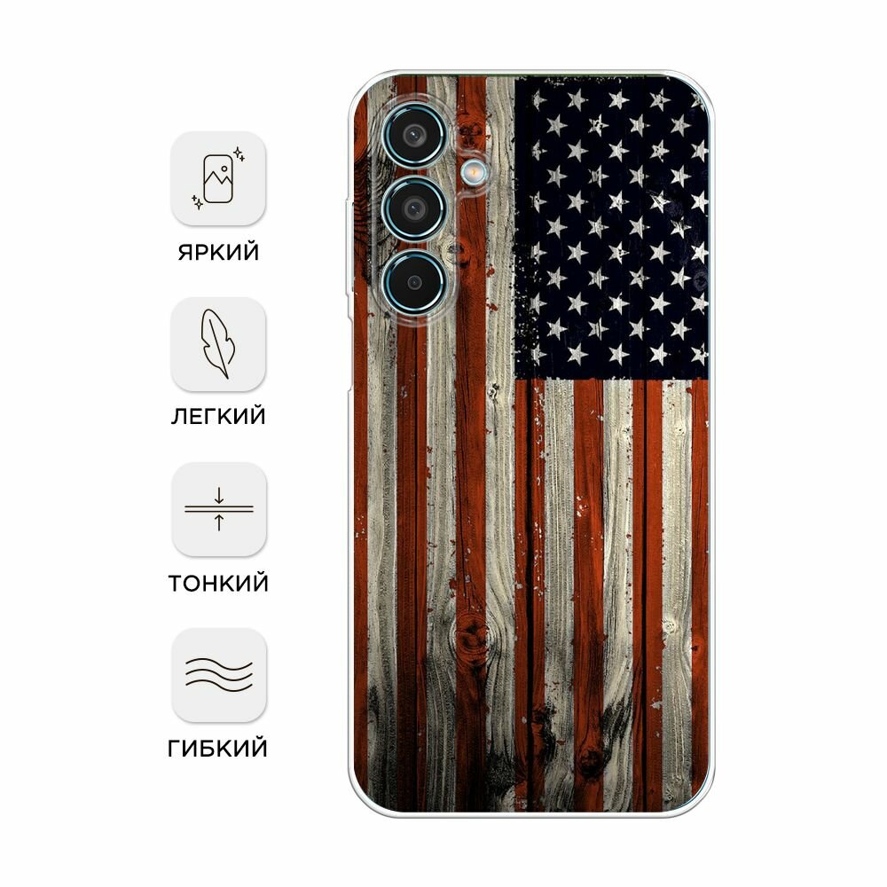 Чехол на Samsung Galaxy M35 / Самсунг Галакси M35 с принтом "США" — фото 1