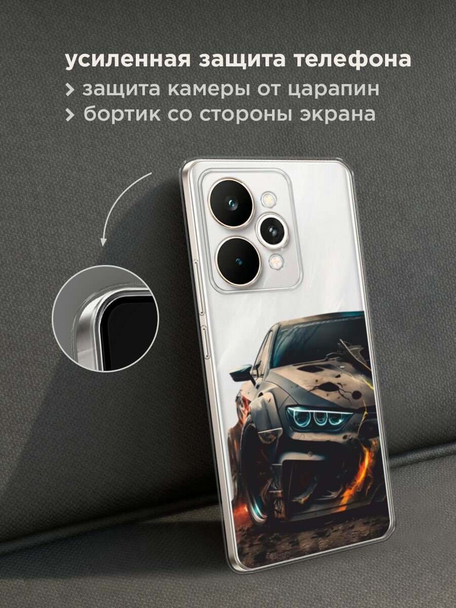 Чехол на Realme 15 Pro / Реалми 15 Про с принтом "На износ", прозрачный — фото 1