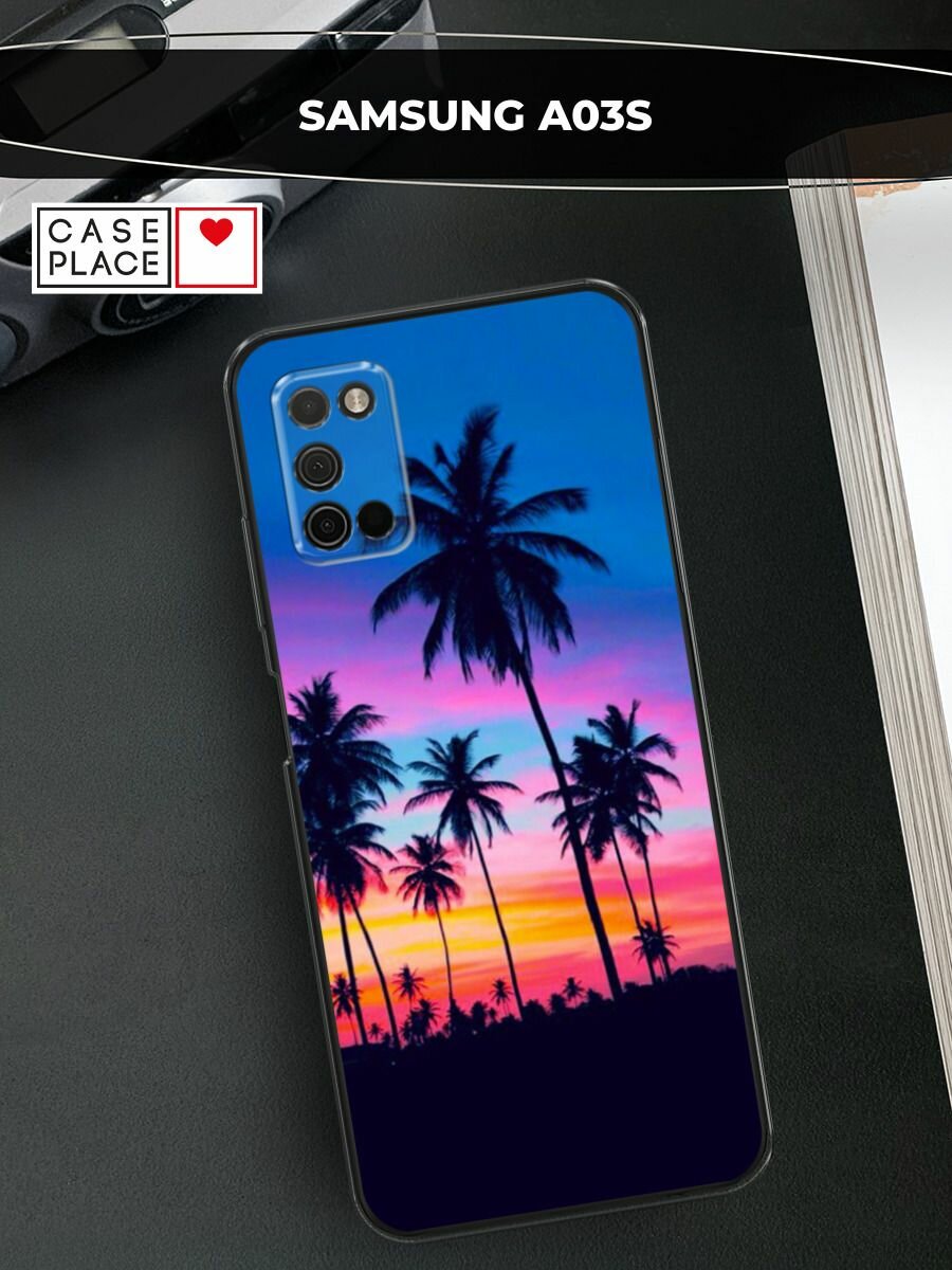 Чехол на Samsung Galaxy A03S / Самсунг Галакси A03S с принтом "Закат 5"