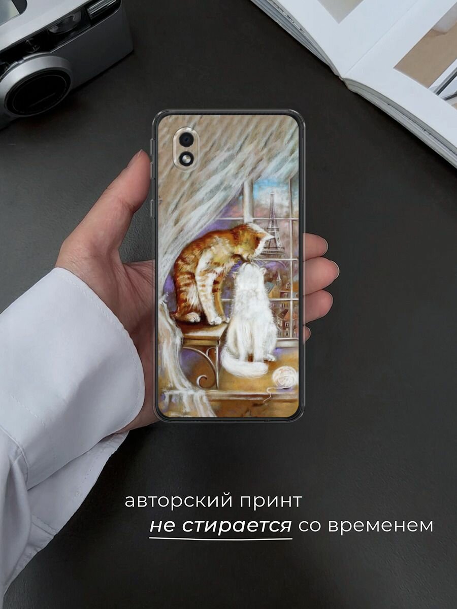 Чехол на Samsung Galaxy A01 Core / Самсунг Галакси А01 Core с принтом "Влюбленные котики 1" — фото 1