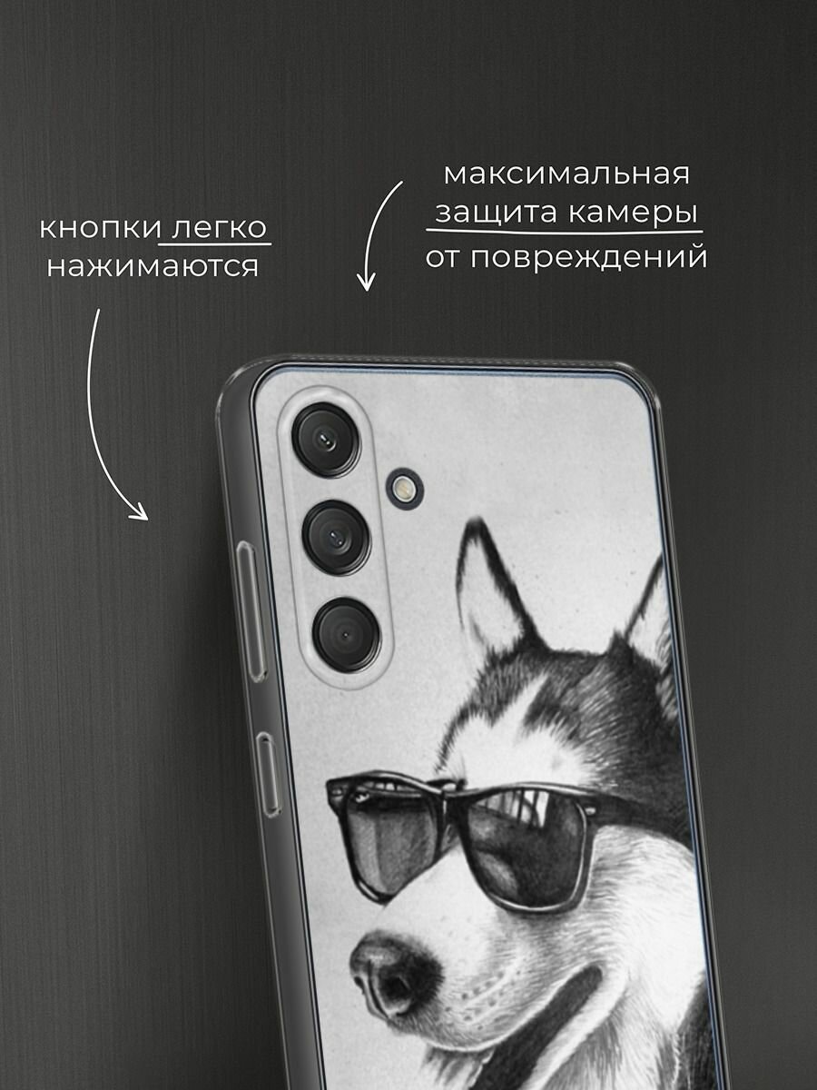 Чехол на Samsung Galaxy M55 / Самсунг M55 с принтом "Крутой Хаске" — фото 1