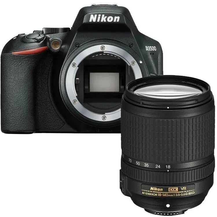 Фотоаппарат Nikon D3500 Kit AF-S DX NIKKOR 18-140mm f/3.5-5.6G ED VR, черный