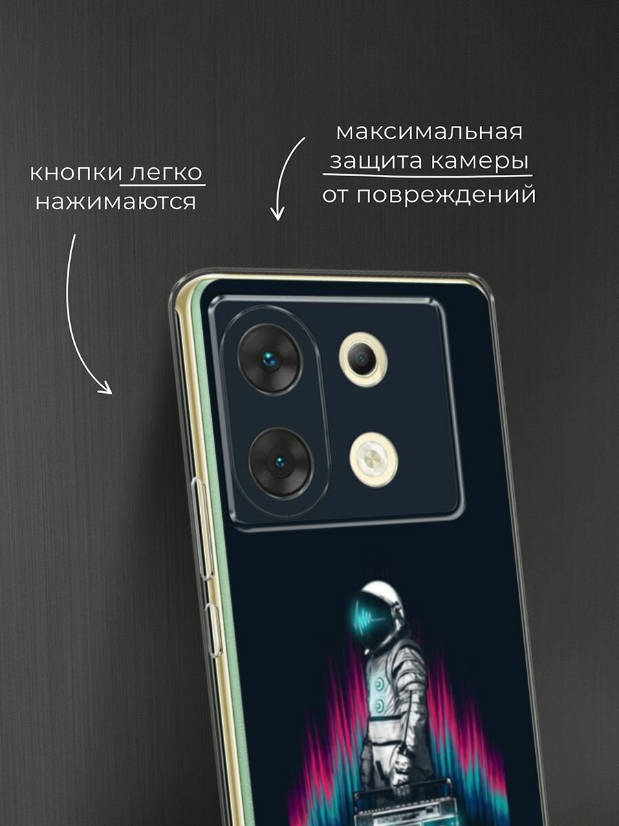 Чехол на Infinix Zero 30 5G / Инфиникс Зеро 30 5G с принтом "Космическая вечеринка" — фото 1