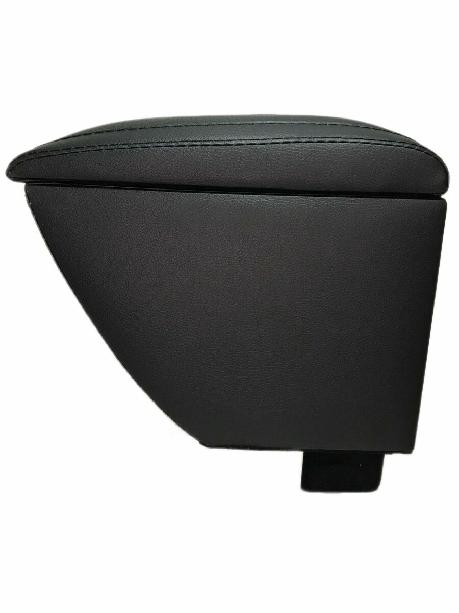 Подлокотник Skoda Fabia (2007-2014) кожаный (черный, перфорированная крышка) для шкода фабиа