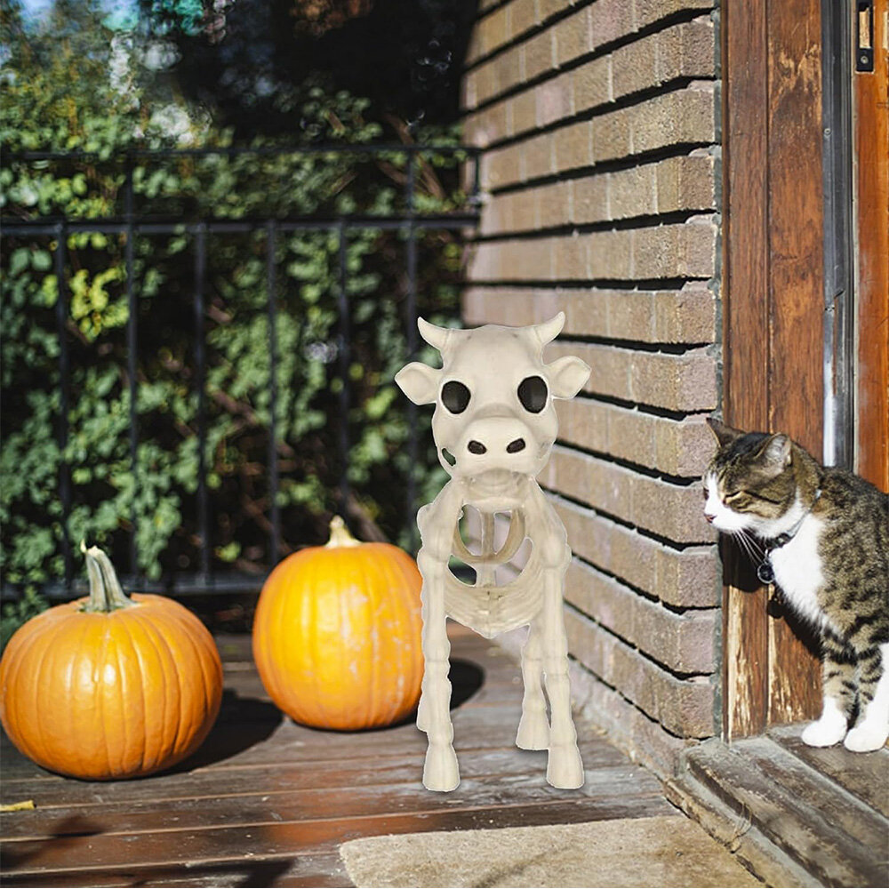Скелет Коровы Украшение Хэллоуина Череп Коровы Реквизит для Украшения Дома на Хэллоуин