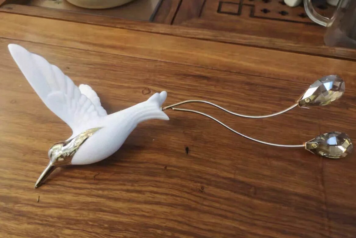 Колибри Настенные украшения Эстетика комнаты Живой фон Дисплей Птица Смола Подвеска Современный домашний декор