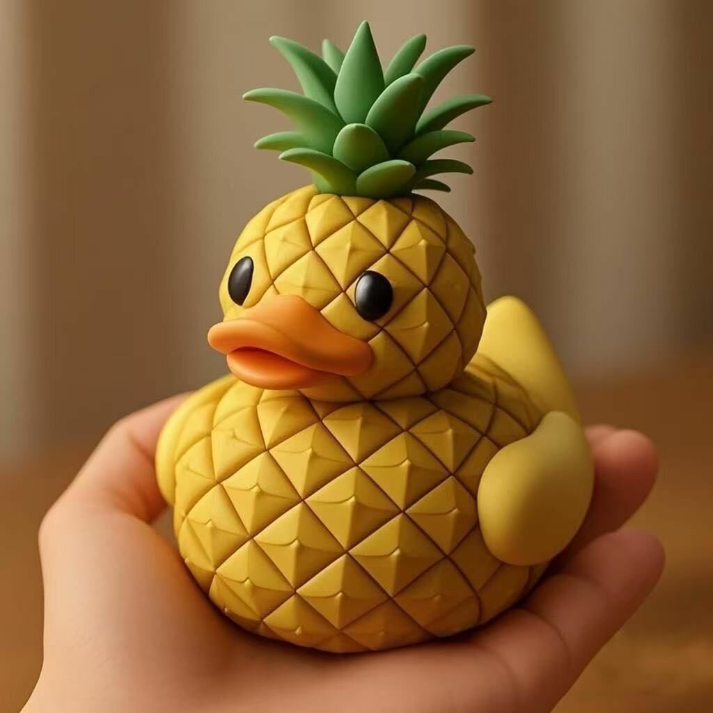 Фруктовая утка, 8х6х7,5 см, ананас