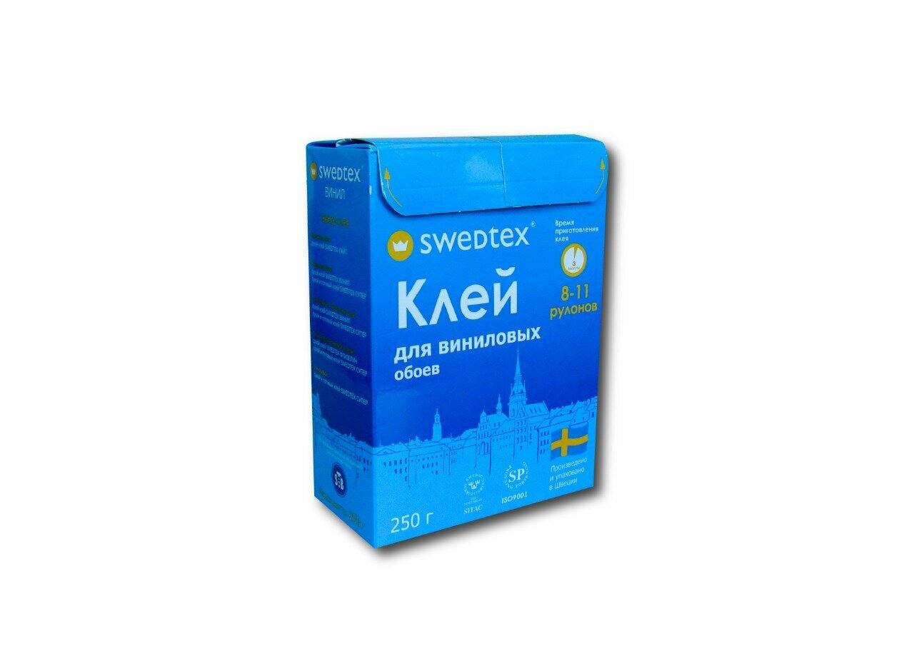Swedtex Клей сухой винил для виниловых и текстильных обоев, 250 г / 50 м. кв, PV-025