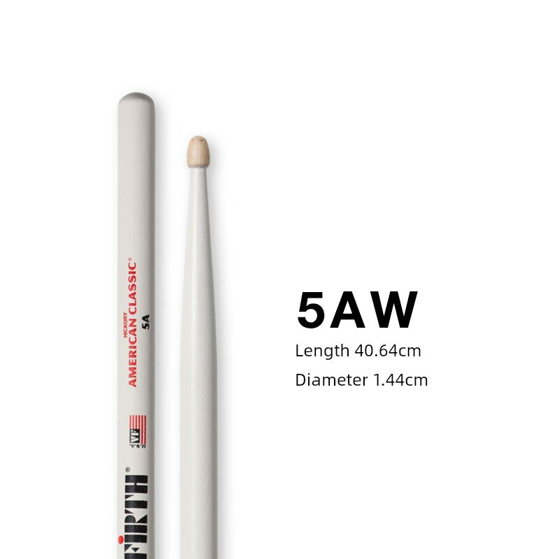 Барабанные палочки Vic Firth из орехового дерева 5A, 5B, 7A, 5AN, AS5A, 2B, 8D, X5A, HD4, для барабанной установки,