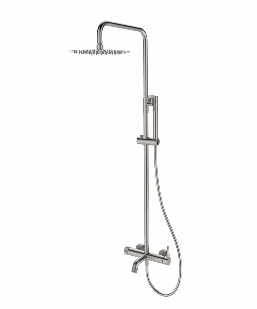 Душевая система из латуни с тропическим душем Vieir V403562-N сатин