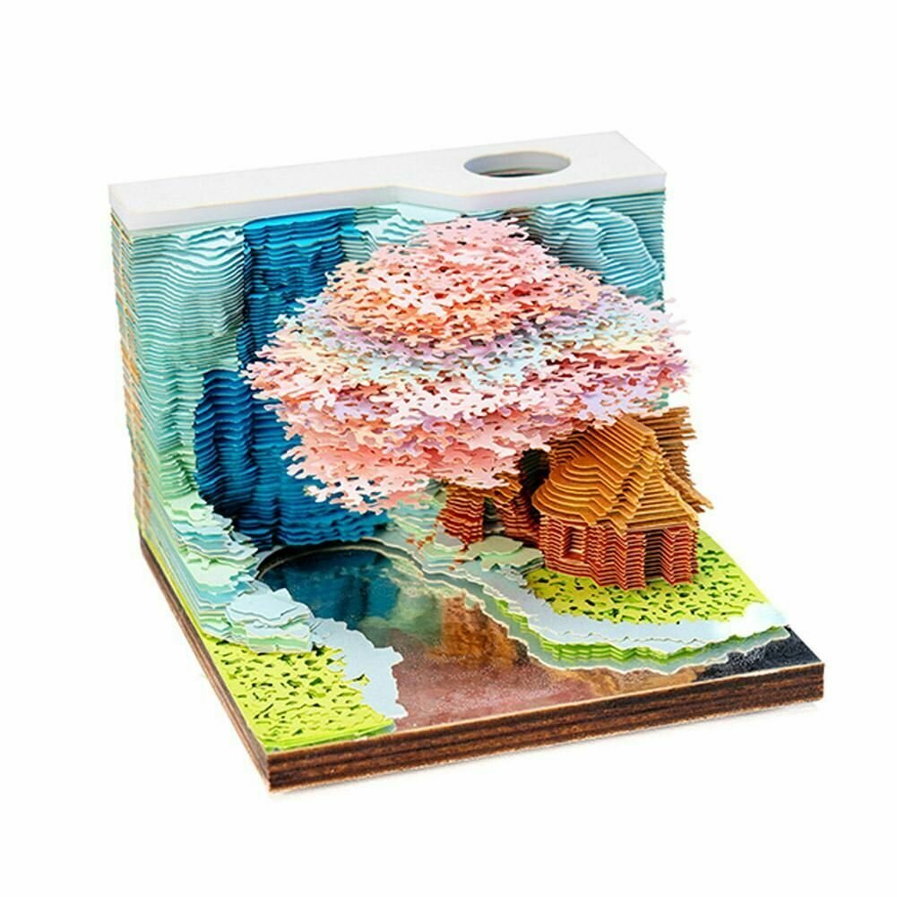 3D еженедельный календарь-блокнот, отрывной 3D бумажный блокнот (с LED подсветкой)