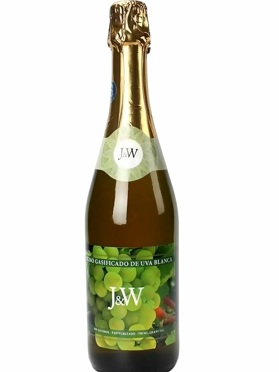 Газированный сок J&W "Classic", белый виноград, сильногазированный, 750мл, 2 шт