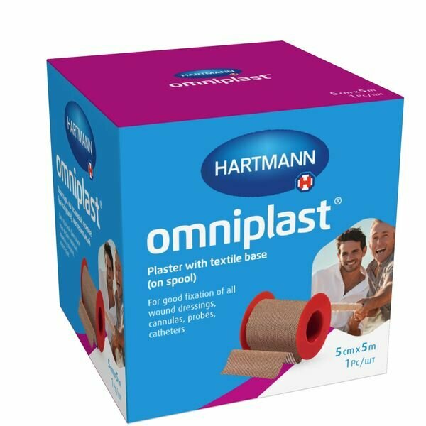 Пластырь из текстильной ткани телесный Omniplast/Омнипласт 5м х 5см