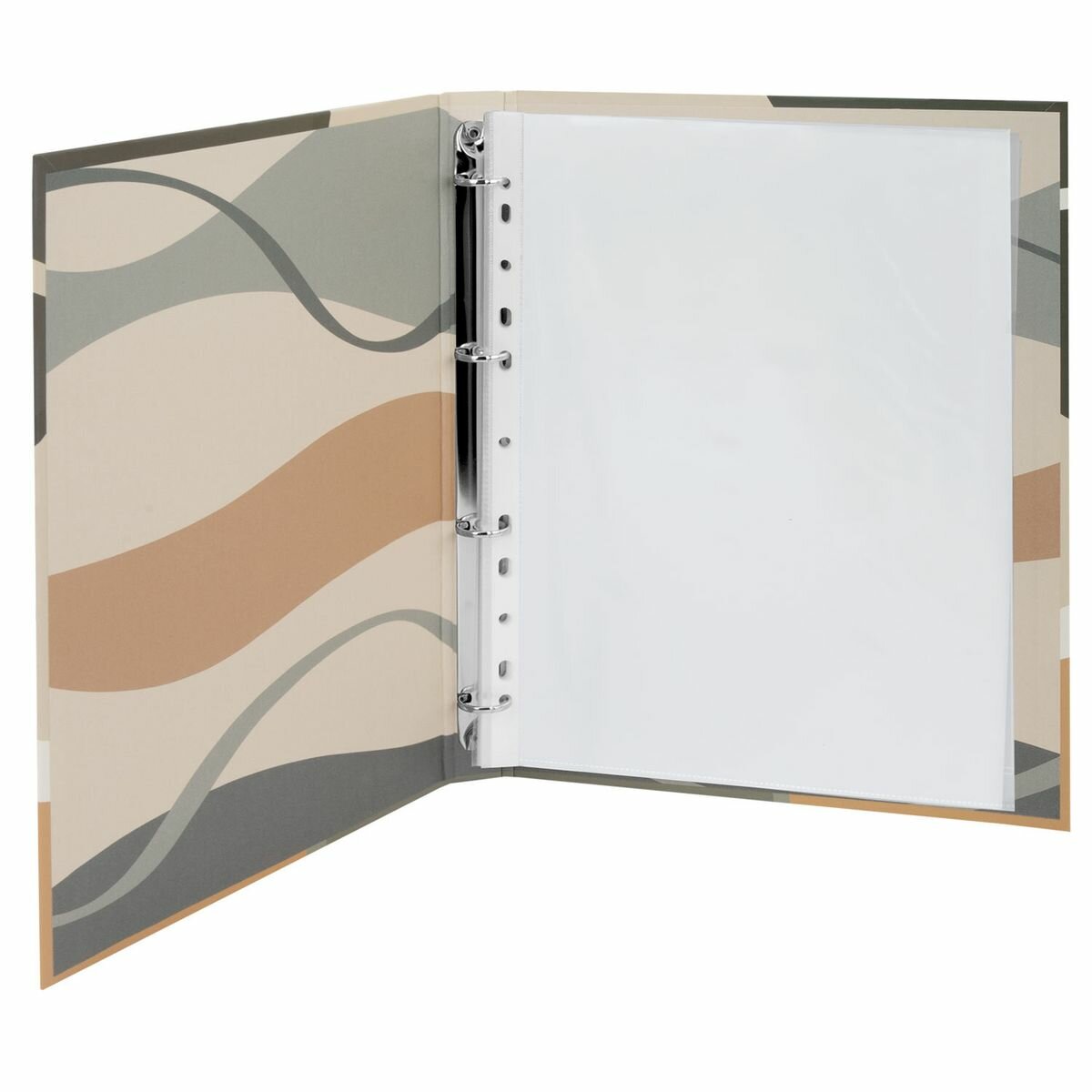 Папка-портфолио универсальная Brauberg "Abstraction", 20 файлов, 4 кольца, матовая 7Бц (117555)