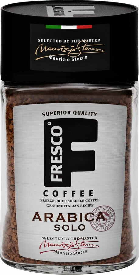 Кофе растворимый FRESCO Arabica Solo натуральный сублимированный, ст/б, 100г