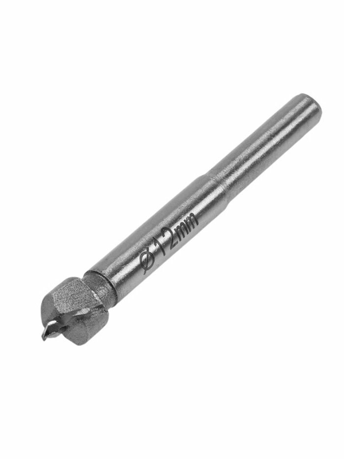 Сверло Форстнера тундра, твердосплавные пластины, цилиндрический хвостовик, 12 мм