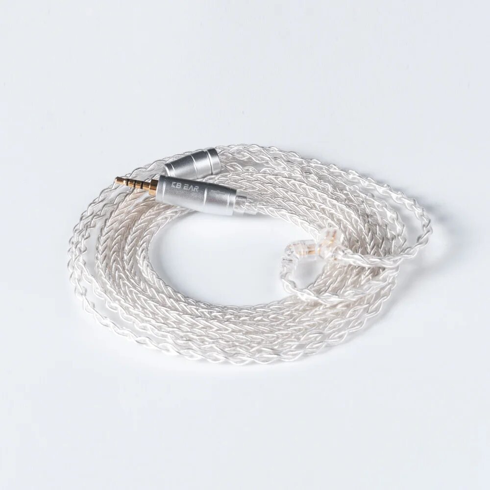KBEAR 8-жильный серебряный кабель для наушников