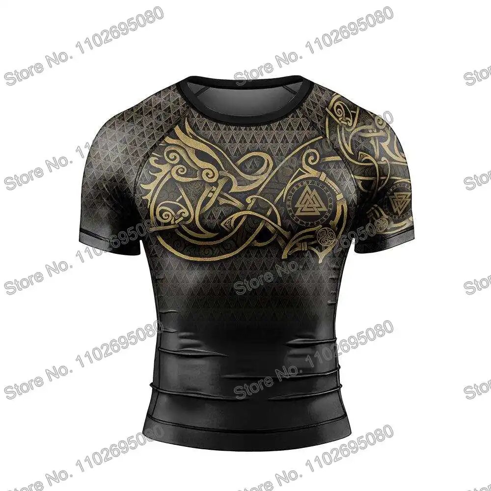 Vikings 3 Рашгард для серфинга из полиэстера и спандекса для мужчин Черный, XL, 8