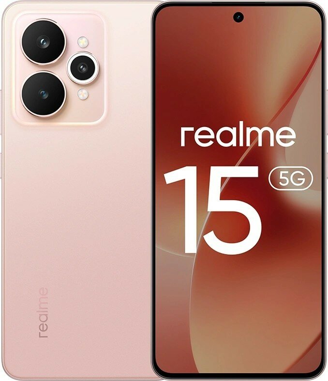 6.77" Смартфон REALME 15 12/512Gb, RMX5106, NFC, AMOLED, 144Гц, 7000мAч, розовый