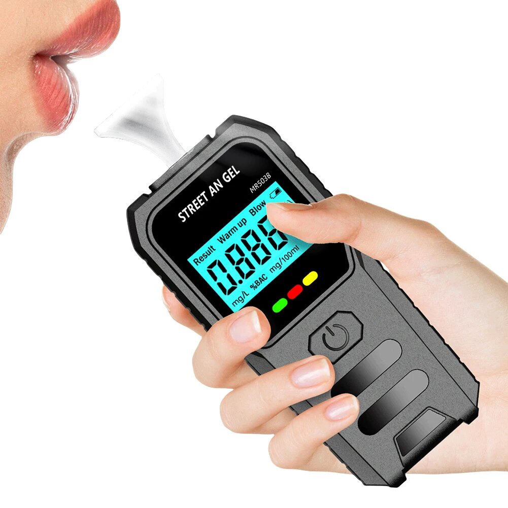 Цифровой спиртовой алкотестер, точный портативный алкотестер, алкогольтометр, анализатор пятенного вождения для личного и профессионального использования