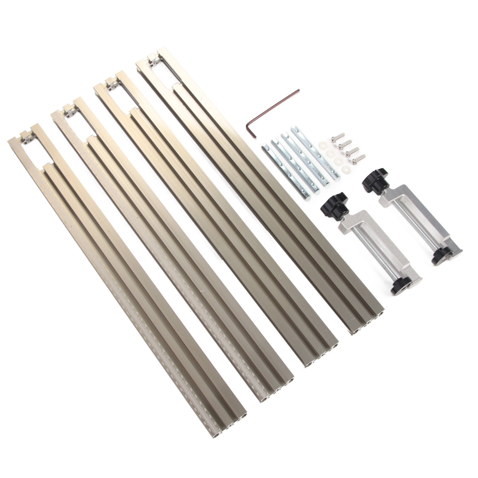 Направляющая для обрезки из алюминиевого сплава 500мм, регулируемая вспомогательная направляющая для фрезерования и гравировки