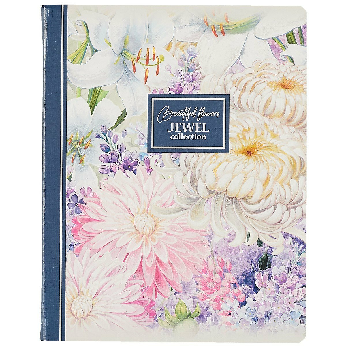 Тетрадь в клетку Academy Style, "Цветы Jewel", 96 листов, в ассортименте