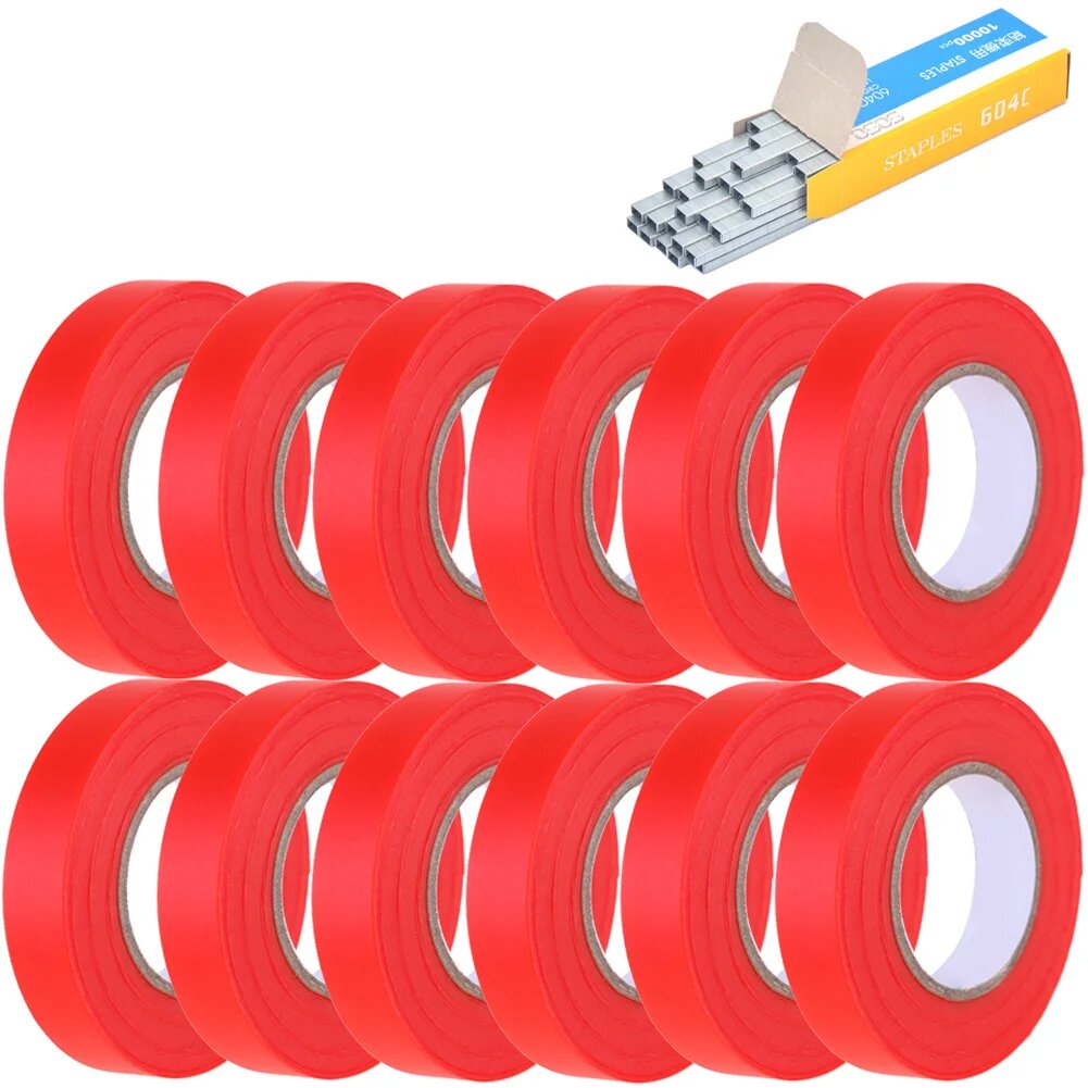 Лента для галстука ветвей растений Красный, 12 Tape Plus Staples