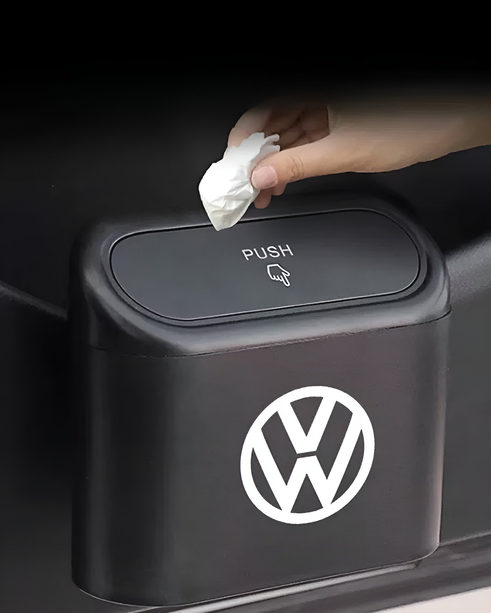Мусорное ведёрко Volkswagen ChewedMole, на дверную ручку, чёрное, пластик, 300 мл