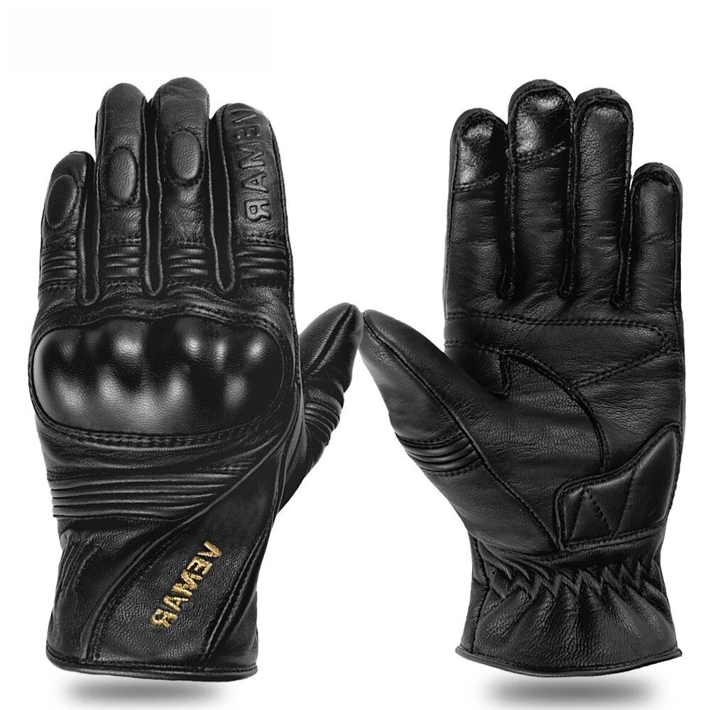 Летние мотоциклетные перчатки для мужчин и женщин с сенсорным экраном из козьей кожи, перчатки для мотокросса, защитные мотоперчатки с твердым корпусом, защита от падения XS, Black-No Hole