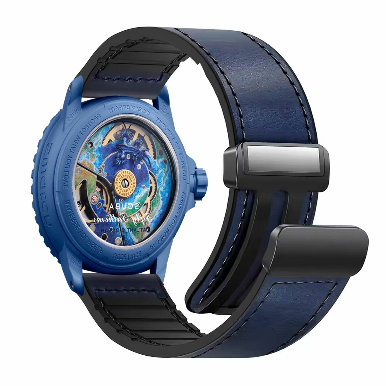 Кожаный ремешок для Blancpain X Swatch, Винтажный
