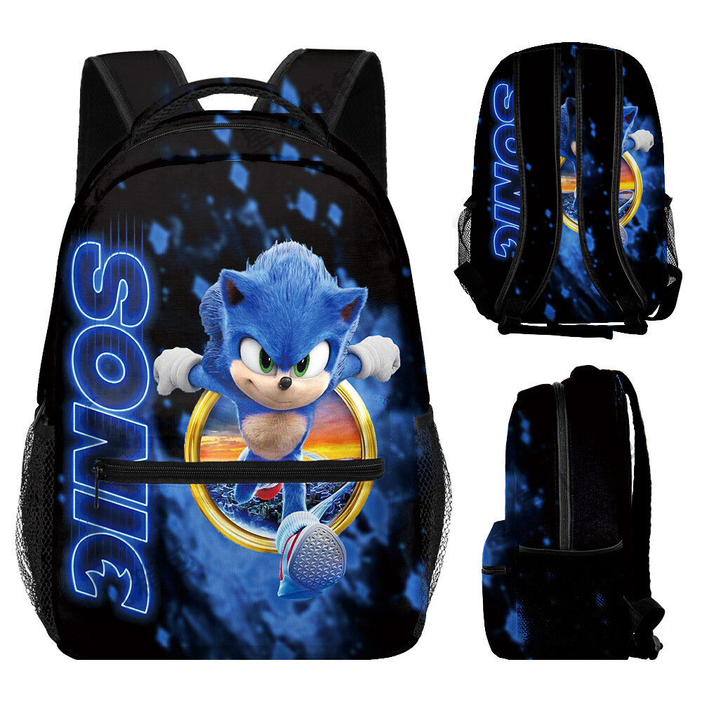 Прямые продажи с фабрики Sonic Backpack SONIC Сумки для начальной и средней школы Детский рюкзак Аниме Мультфильм Рюкзак