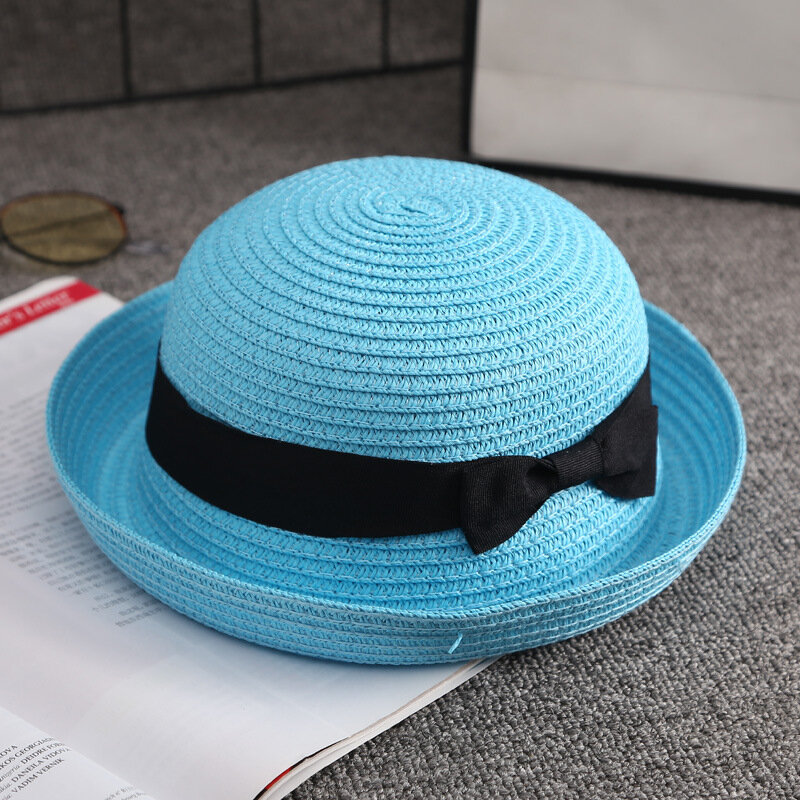 Детская соломенная шляпа, шляпа для родителей и детей, солнцезащитная шляпа от солнца, летняя шляпа для мальчиков и девочек, детская шляпа, летняя шляпа от солнца,