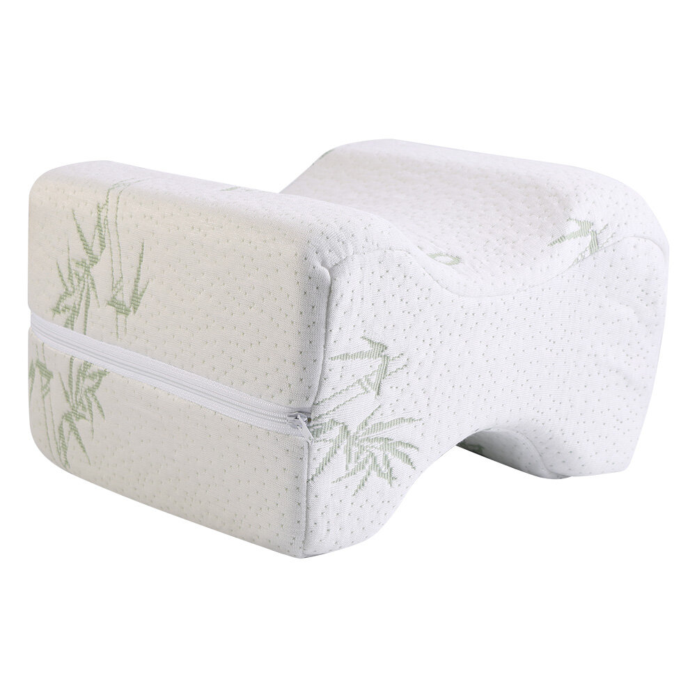 Подушка для ног с эффектом памяти, поддержка бедра и колена, облегчение боли и давления, с моющимся чехлом, зелено-белая