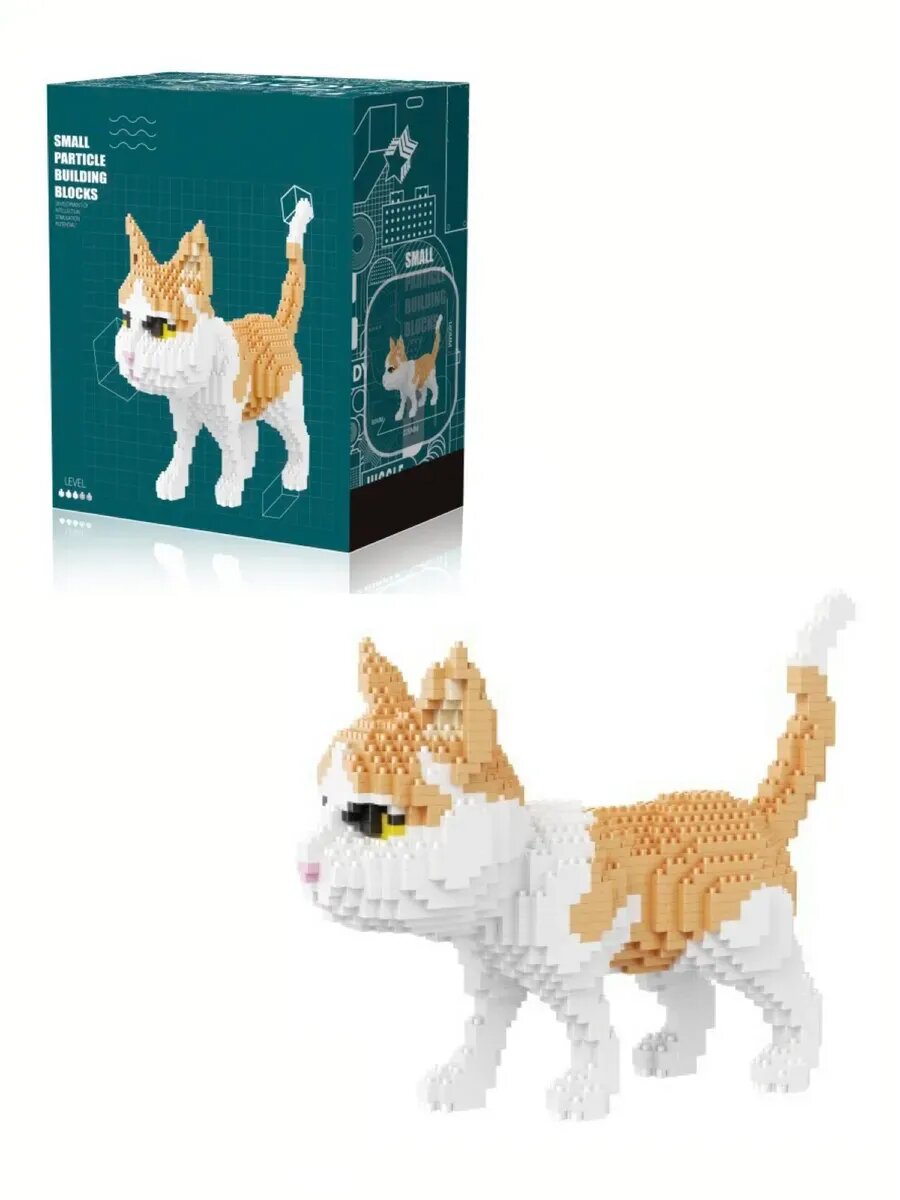 Конструктор 3D-модель, Рыжий котик, 16037