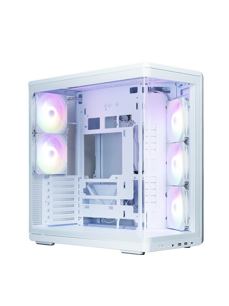 Корпус ZALMAN MidTower P60 белый (ATX, без БП, 2xUSB 3.0+USB3.1, 5x120mm ARGB) (Zalman P60 White)