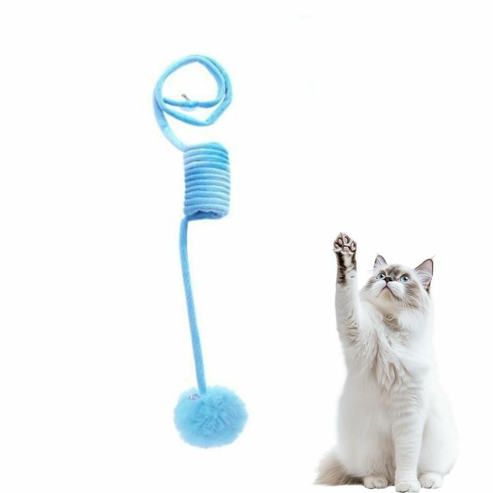 Игрушка для домашних кошек self-hi cat плюшевый пружинный мяч funny cat stick можно повесить и растянуть забавная игрушка для кошек 1 шт.