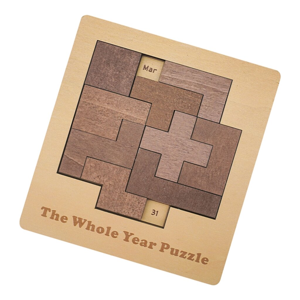 Деревянный календарь-головоломка на каждый день, геометрическая головоломка для офиса, настольная игра для развития мышления.