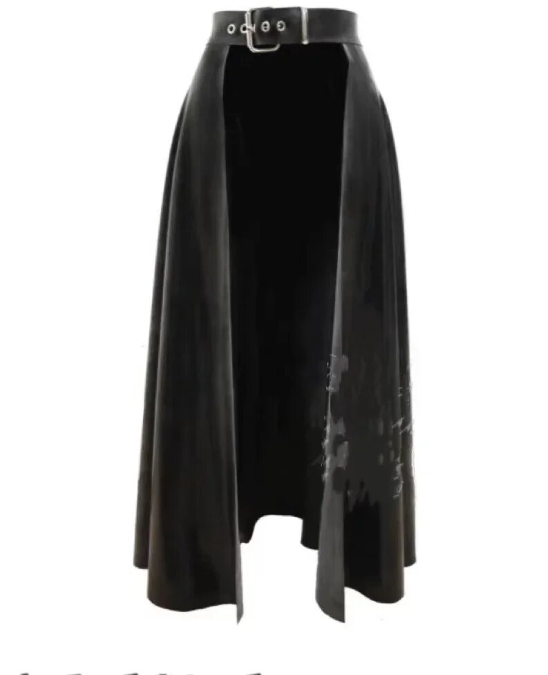 Черная латексная юбка Gummi XS-XXL S